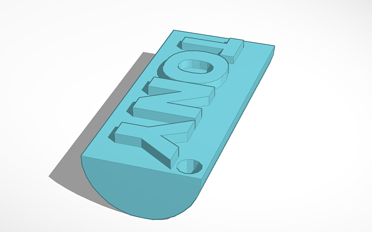 3D design Name tag | Tinkercad