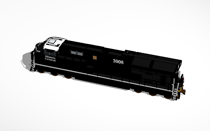 3D design Canadian National ET44AC 3008 - IC Heritage Unit - Tinkercad