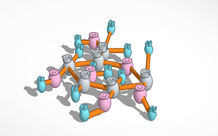 3D design Glucose Molecule - Tinkercad