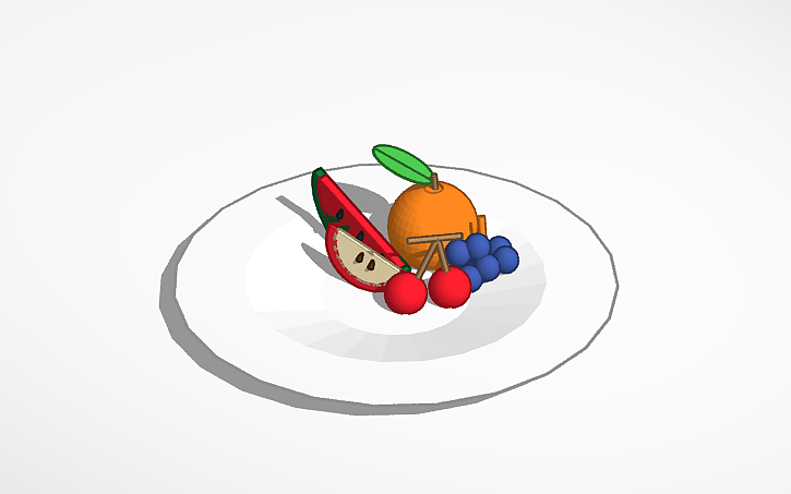 3D design fruit - Tinkercad