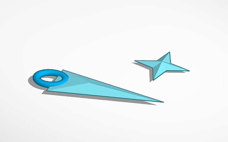 3D design throwing star - Tinkercad