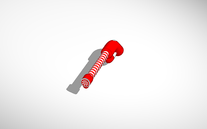 3D design Peppermint Candy Cane Pistol. - Tinkercad