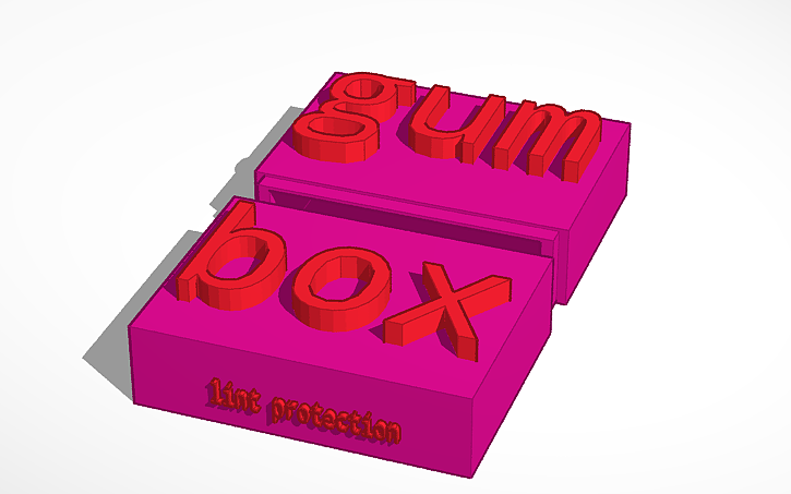 3D design Gum Box | Tinkercad