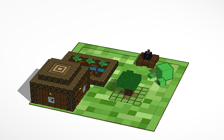 3D design Minecraft house 🏠 - Tinkercad