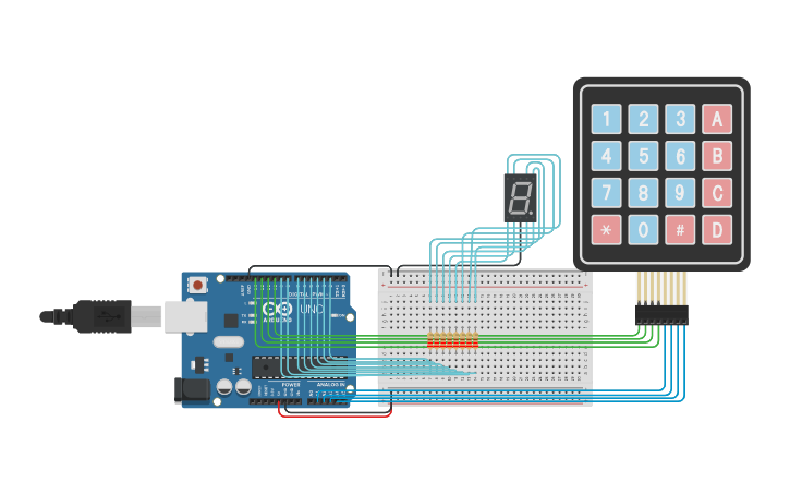 Circuit design Tugas 8 teori embeded keypad_2018041 - Tinkercad