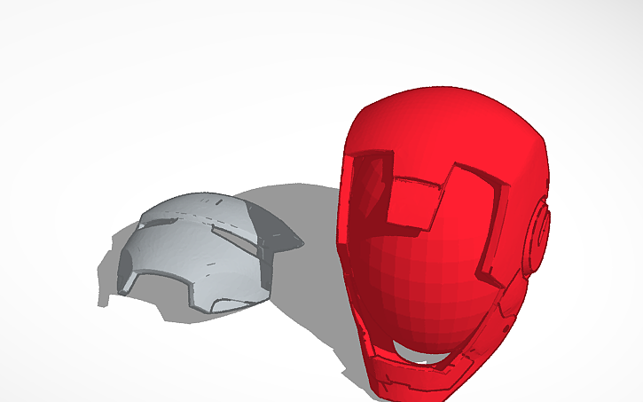 3D design iron man head - Tinkercad