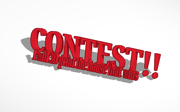 3d Design Best House Contest Tinkercad
