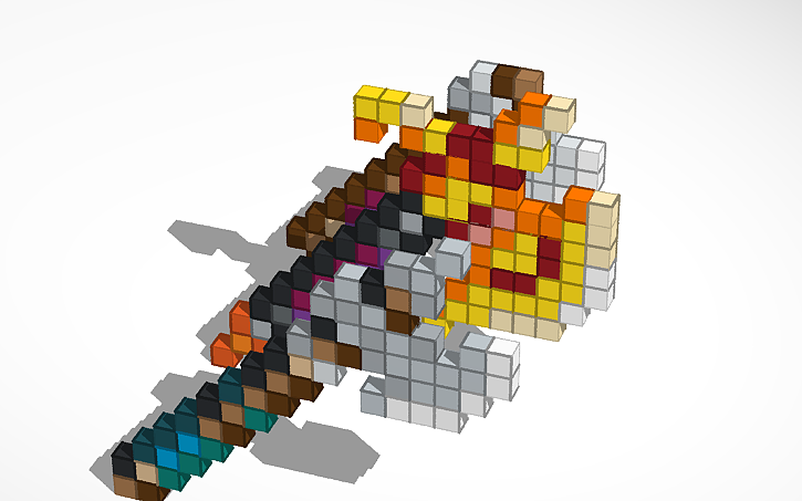3D design Minecraft Dungeons: Axe - Tinkercad