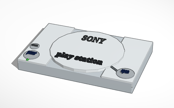 3D design play station 1 - Tinkercad
