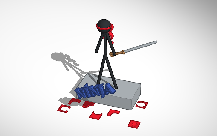 3D design NINJA STICKMAN | Tinkercad