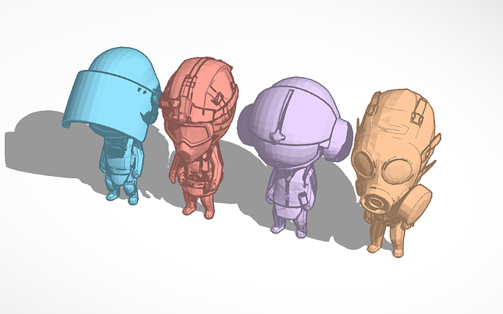 3D design Rainbow Six Siege Chibi's - Tinkercad