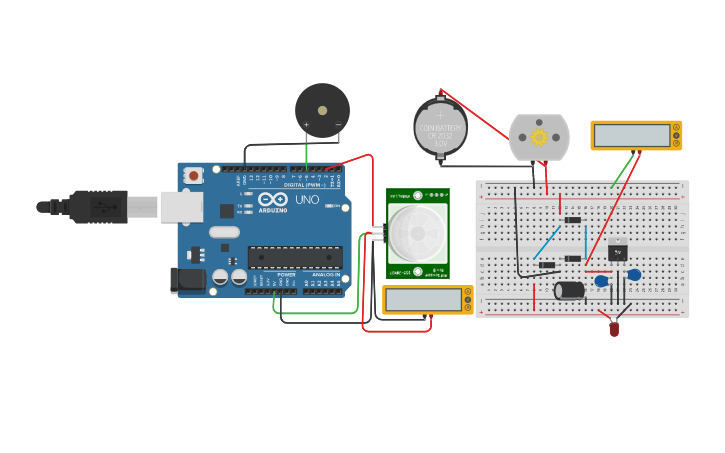 Circuit design Week-5 (Wind turbine power generation system) - Tinkercad