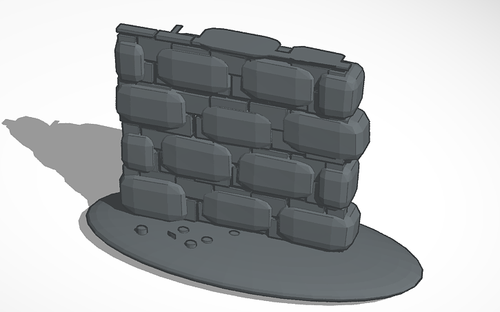 3D design Terrain wall - Tinkercad