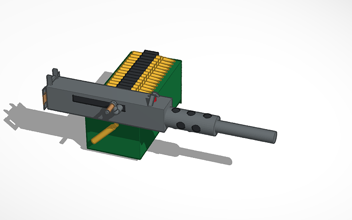 3D design M2HB .50 Cal - Tinkercad