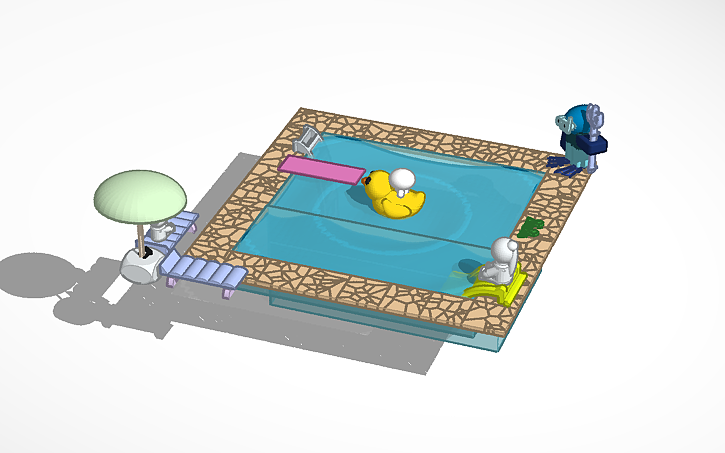 3D design Swimming pool - Tinkercad