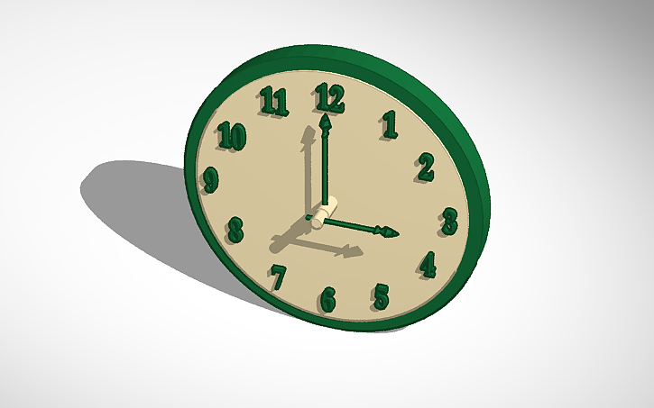3D design Clock With Hands | Tinkercad