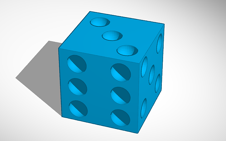 3D design dice - Tinkercad