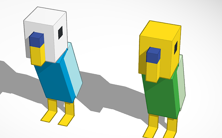 3D design Minecraft budgie - Tinkercad