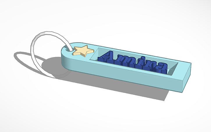 3D design Key ring - Tinkercad