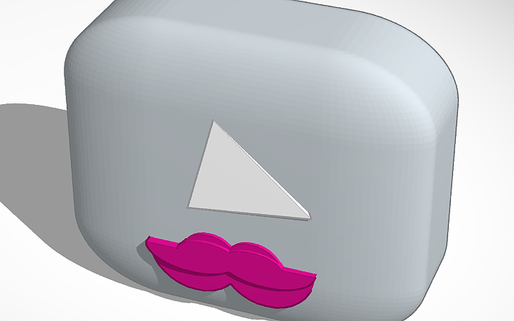 3D design youtube play button | Tinkercad