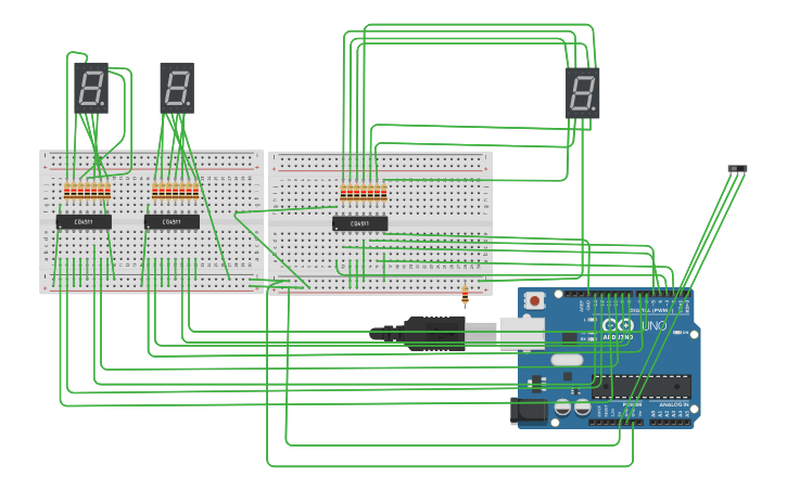 Circuit design 999 timer - Tinkercad