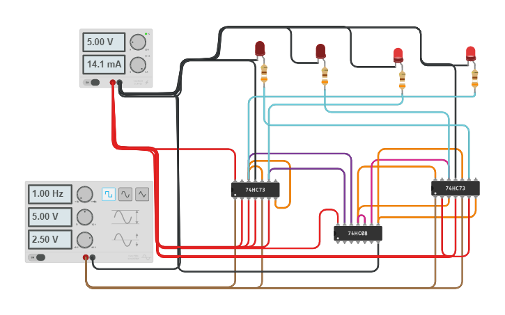Circuit design Exercicio 1 | Tinkercad