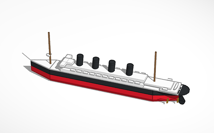 3D design RMS Lusitania - Tinkercad