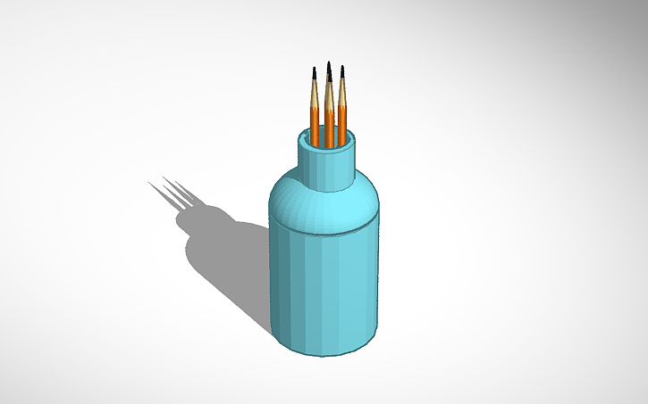 3d Design Pen Holder Tinkercad