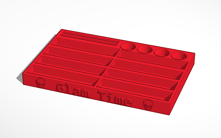 3D design Makeup Holder | Tinkercad