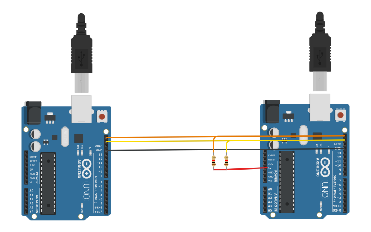 Circuit design Copy of I2C example 2 | Tinkercad