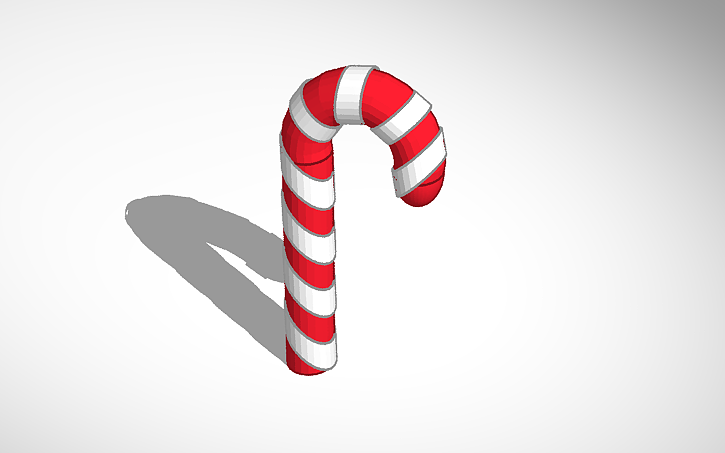 3D design Candy Cane take 2 - Tinkercad