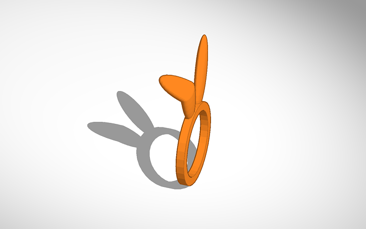 3D design bunny ring - Tinkercad
