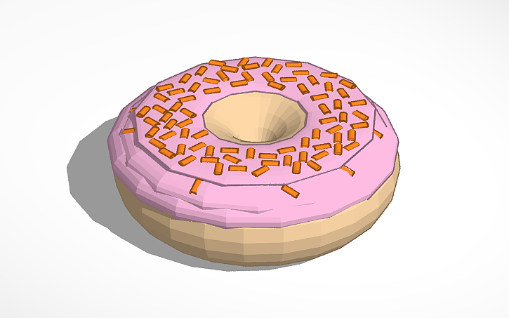 3D design Donut Zuckerkringel - Tinkercad