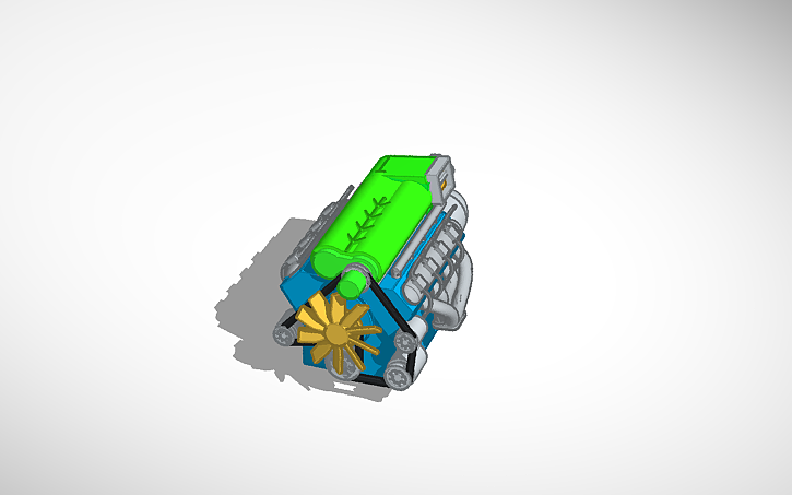 3D design engine with supercharger - Tinkercad