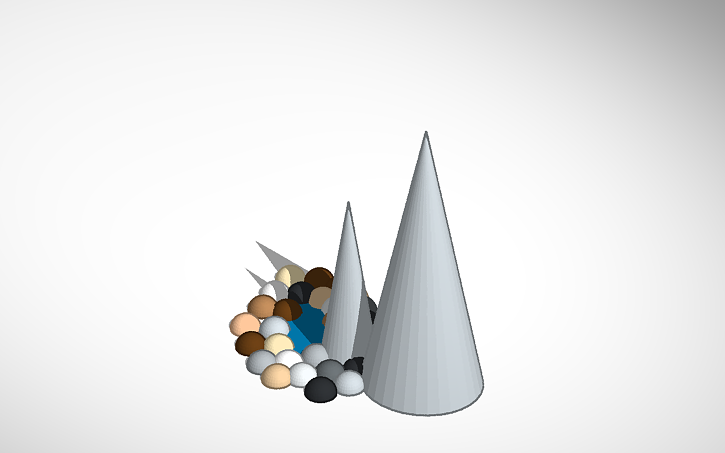 3D design Mountains, boulders, and a pond. | Tinkercad