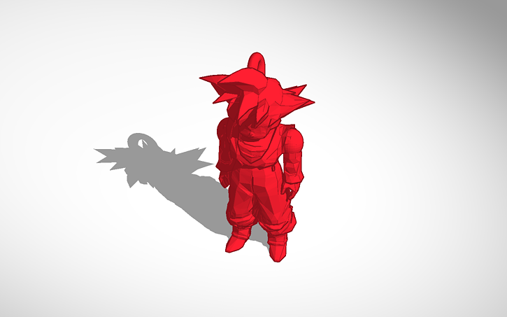 3D design red goku - Tinkercad