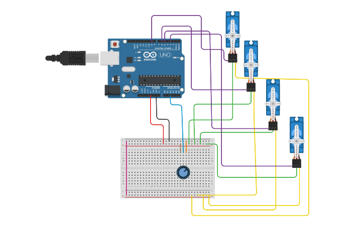 Circuit Design Lab 12 4 Control Servo With Potentiometer Tinkercad