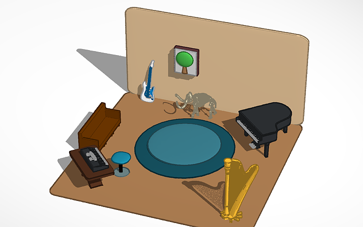 3D design music room - Tinkercad