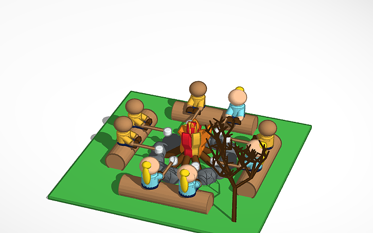 3D design camp fire - Tinkercad