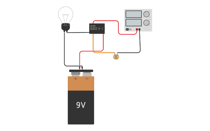 Circuit Design გარე განათება რელე 3 დღე 5 Tinkercad