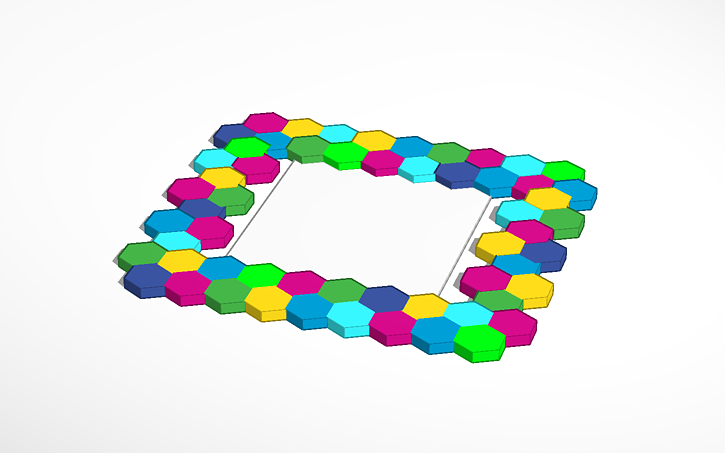 3D design Pop Hexagon Frame - Tinkercad