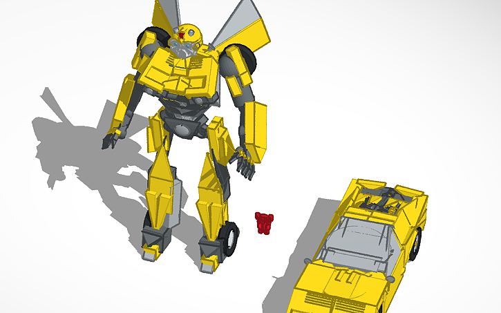 3D design Re-creation of Transformers Bumblebee - Tinkercad