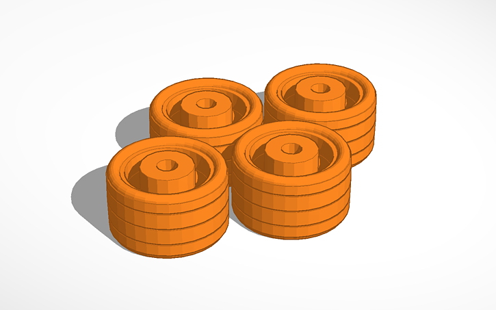 3D design LEGO Road Tyres for Rally Car - Tinkercad
