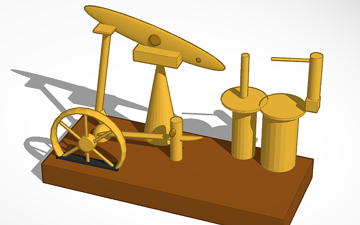 3D design Steam Engine - Tinkercad
