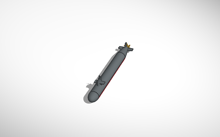 3D design Los Angeles Class Fast Attack Sub - Tinkercad