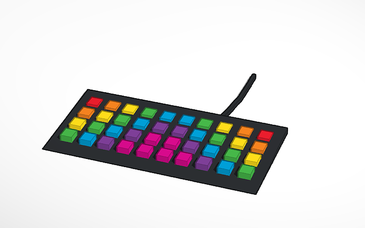 3D design rgb keyboard - Tinkercad