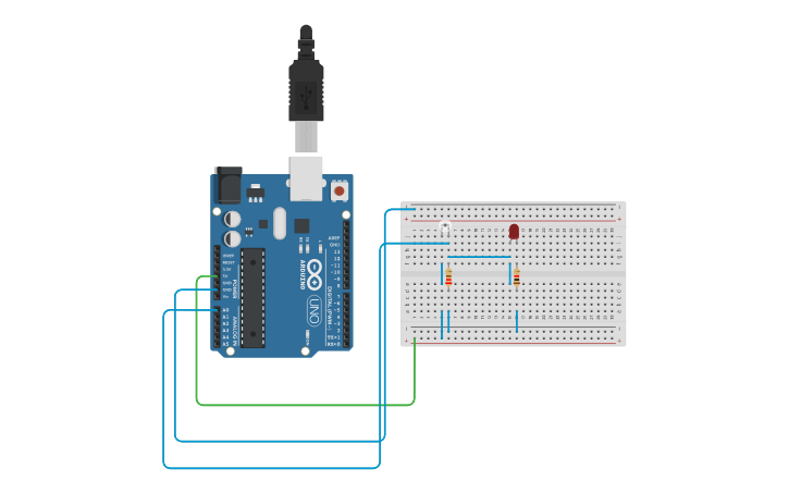 Circuit design serial communication - Tinkercad