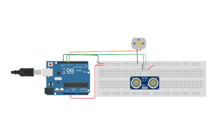 Circuit design arduino sensor con Motor Arlyn Martinez | Tinkercad