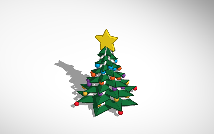 3D design Christmas tree - Tinkercad