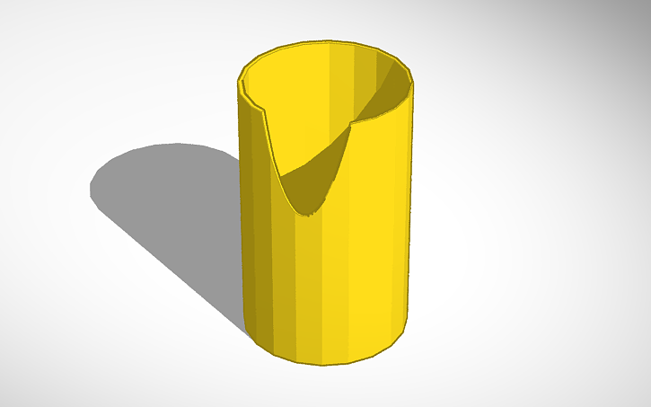 3D design vaso con escotadura simple | Tinkercad